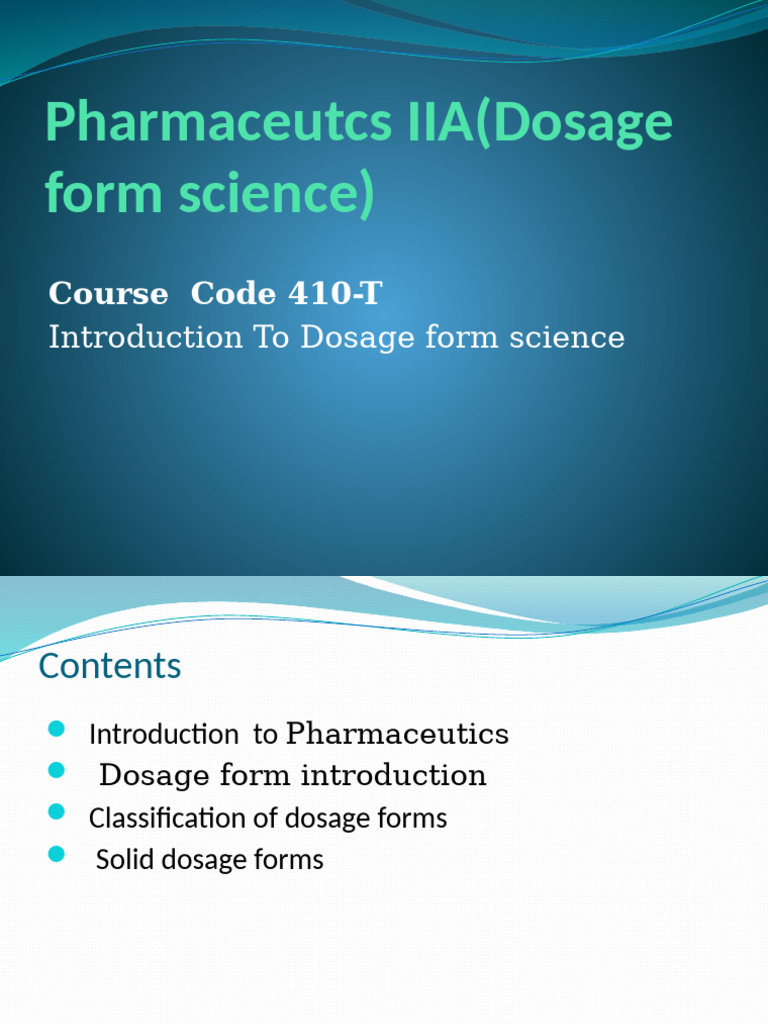 Overview of Dosage Forms in Pharmaceutics | PDF | Tablet (Pharmacy ...