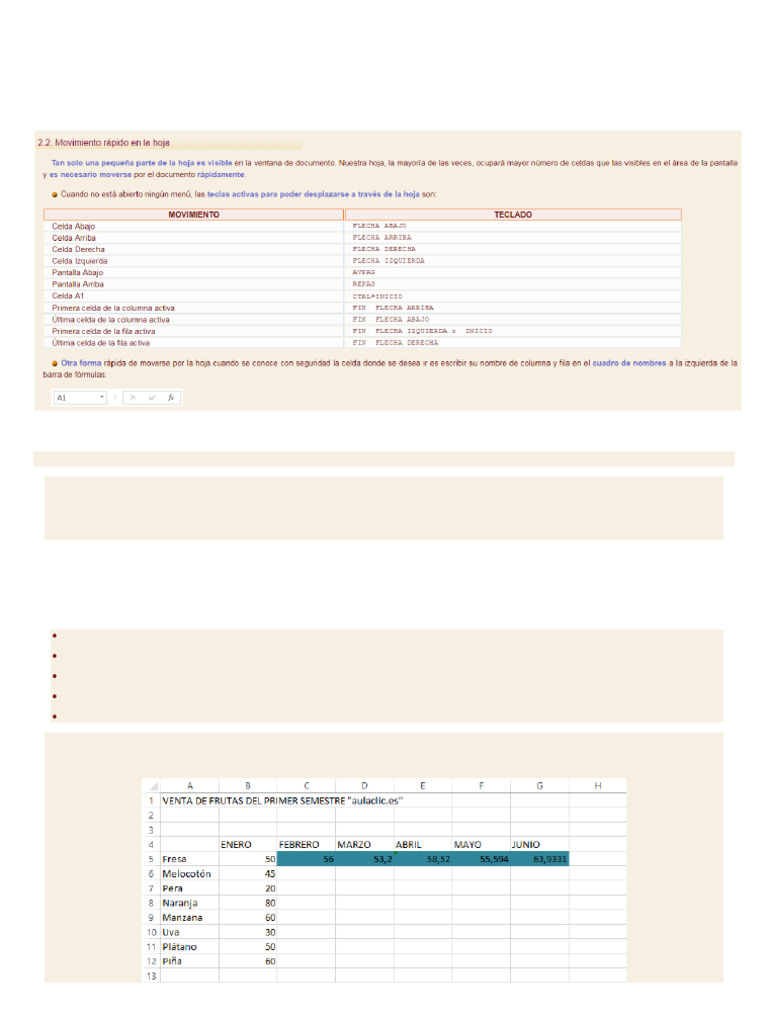 Excel Ejercicio 2 Venta de Frutas 1 | PDF