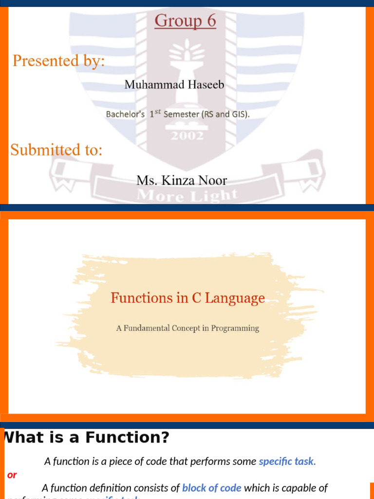 Functions in C-Language | PDF | Parameter (Computer Programming) | Computing