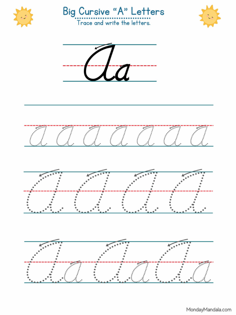 Big Cursive A Letters | PDF