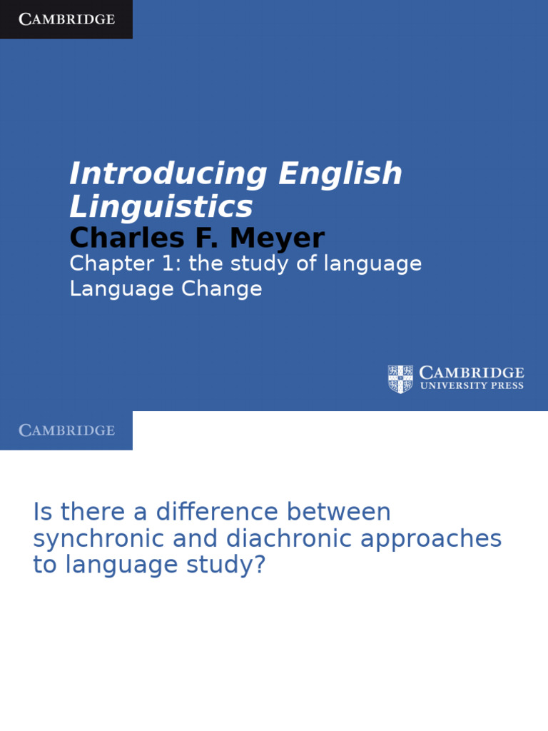 8076 MEYER Chapter 2 - Language Change | PDF | English Language | Morphology (Linguistics)