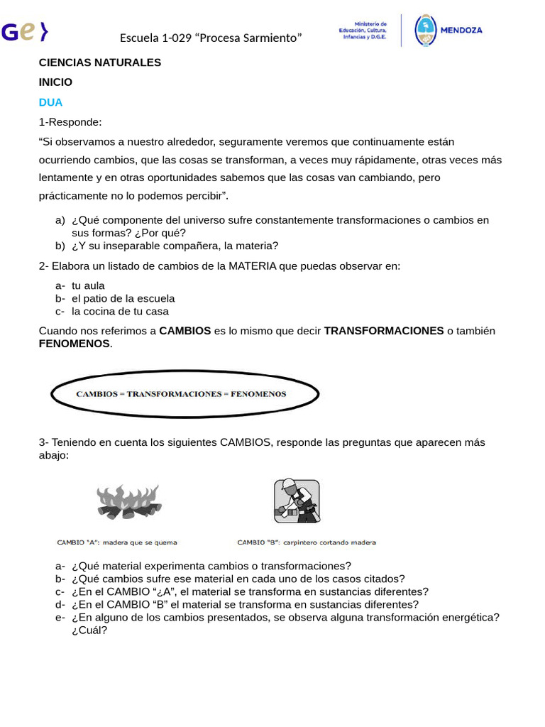 Cambios Físicos y Químicos de La Materia | PDF | Mezcla | Importar