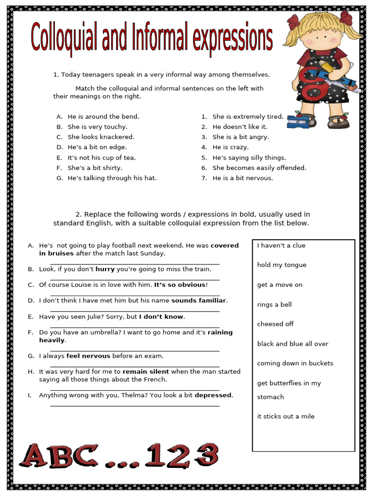 Colloquial and Informal Expressions | PDF