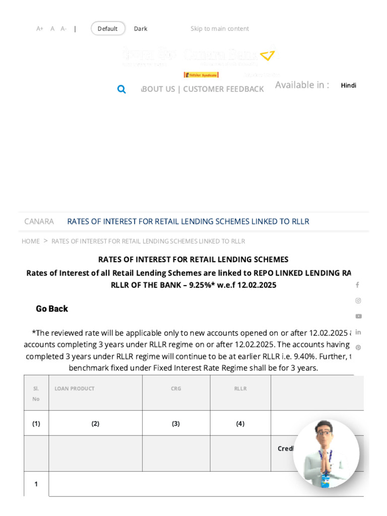 Retail Lending Rates Linked To RLLR Explained | PDF | Loans | Interest