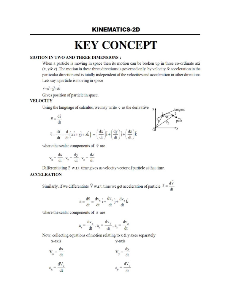 Kinematics 2D 3 | PDF