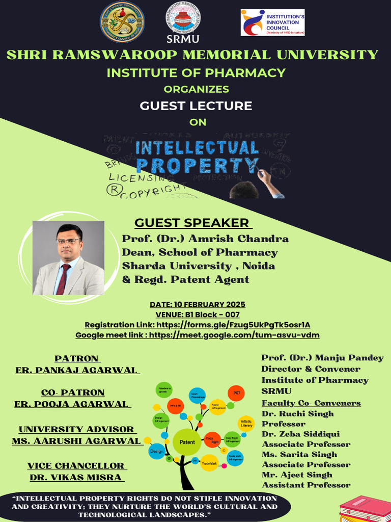 Guest Lecture on Intellectual Property Rights | PDF