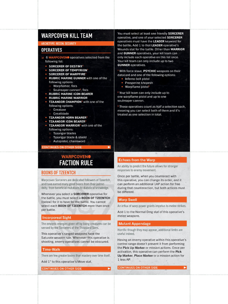 Warpcoven Deck EasyCut R1.3.0 | PDF