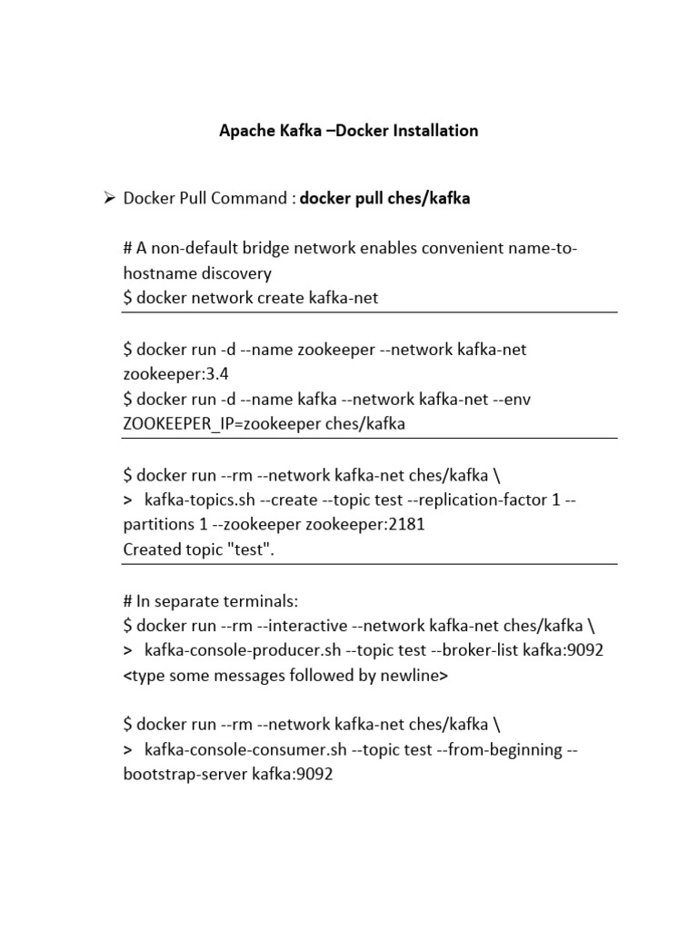 Apache Kafka Docker Install | PDF
