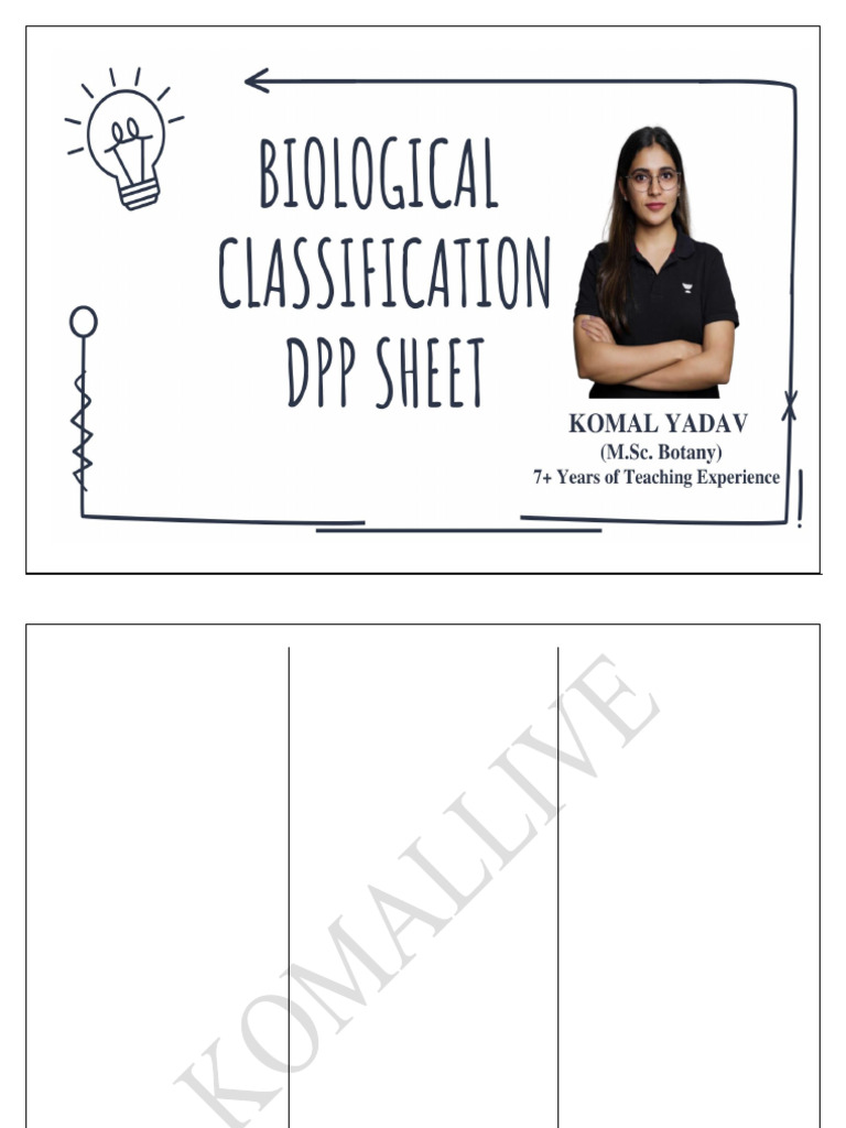 Biological Classification DPP Sheet | PDF | Fungus | Organisms