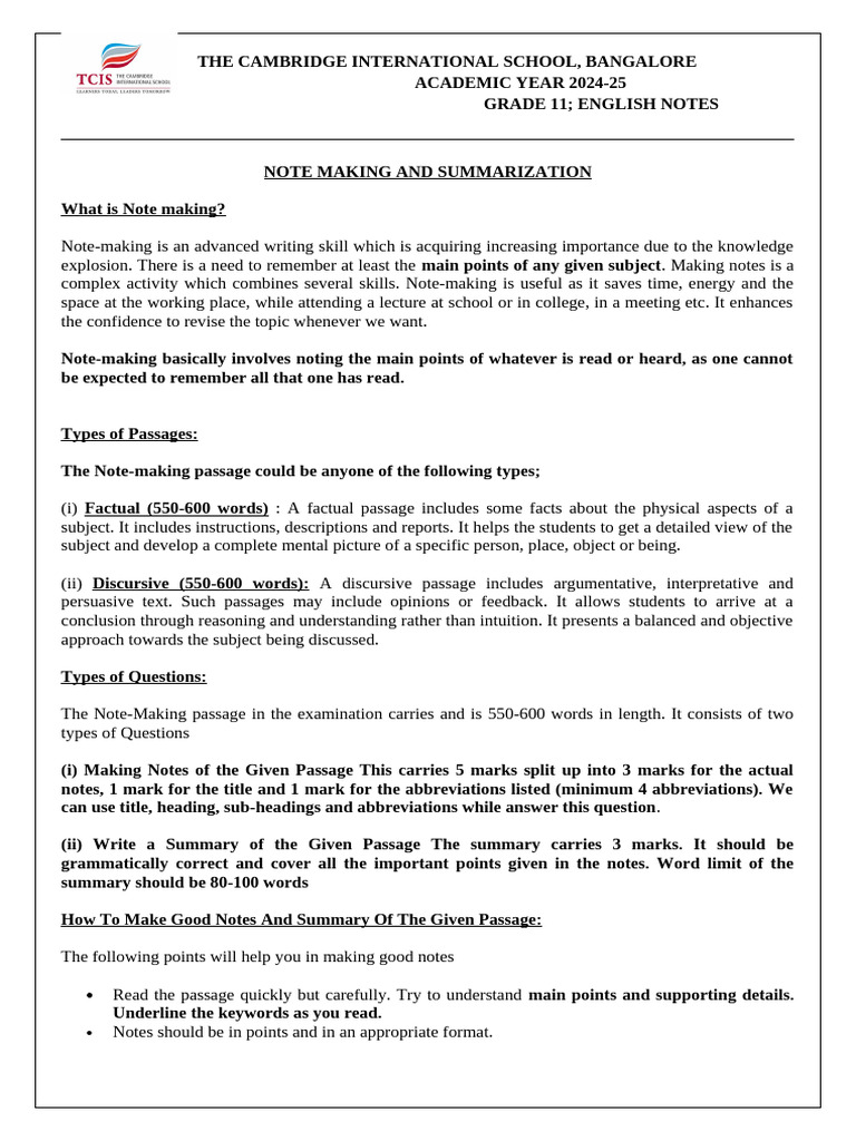 Grade 11 Note Making & Summarization | PDF | Maya Civilization | Robot