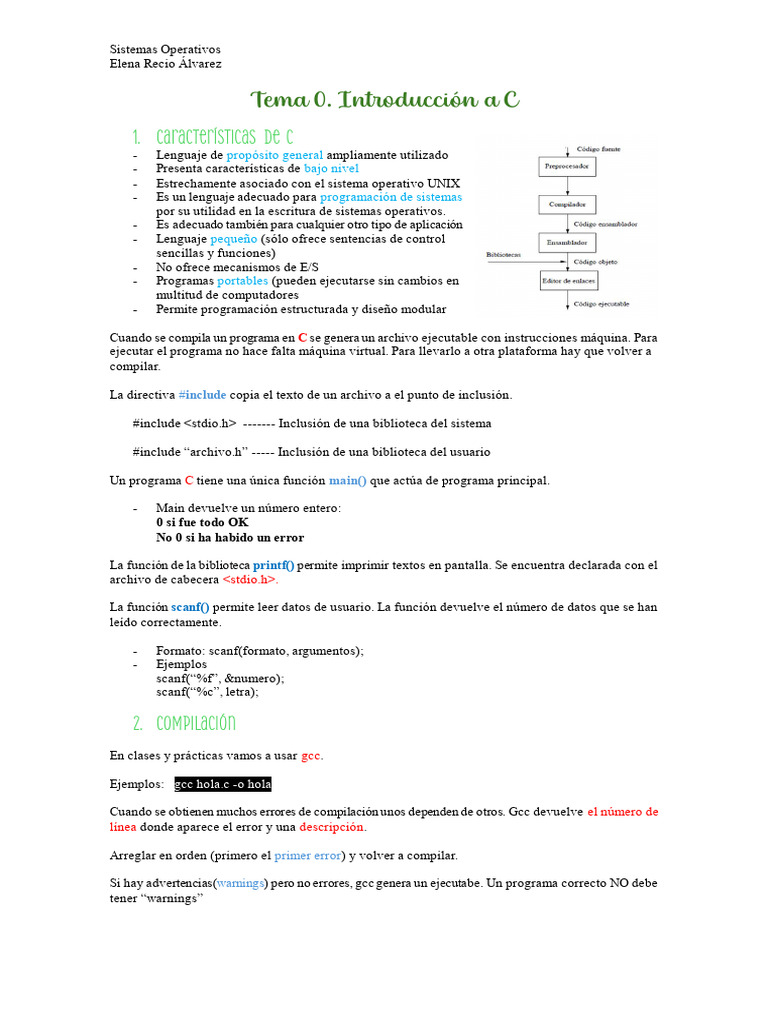 Temario Sistemas Operativos | PDF | Puntero (Programación de computadora) | Programa de computadora