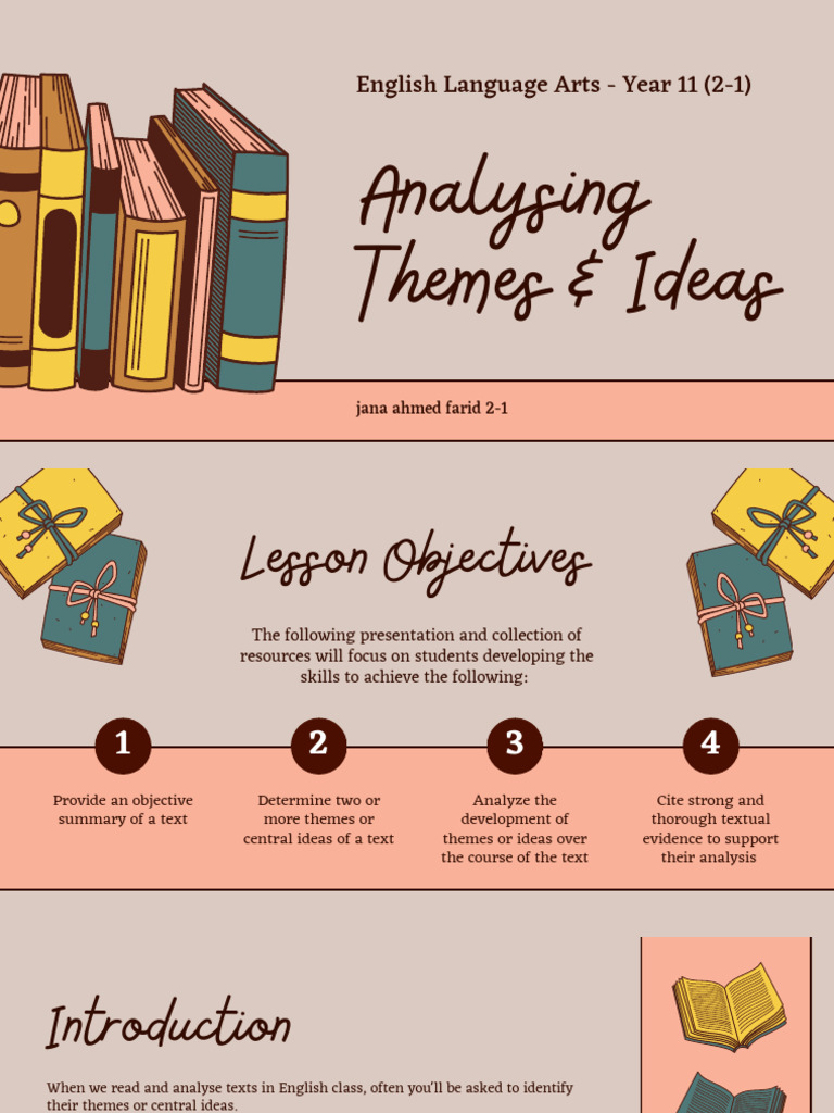 English Analysing Themes and Ideas | PDF | Narrative | Inference