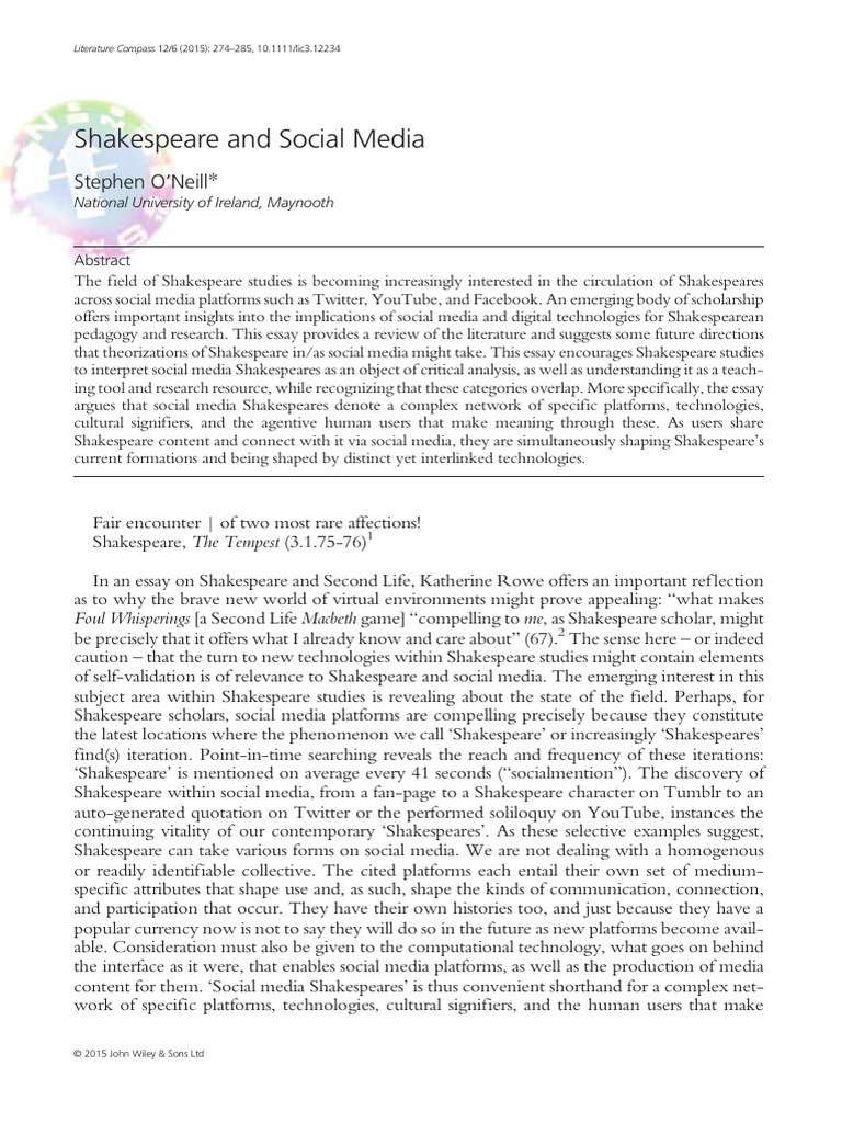 Shakespeare_and_Social_Media_Literature | PDF | Social Media | Popular ...
