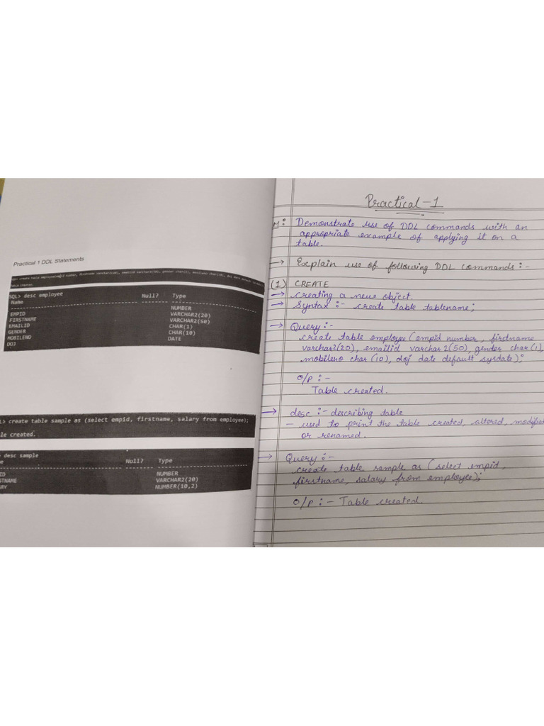 DBMS_PRACTICAL_1 | PDF