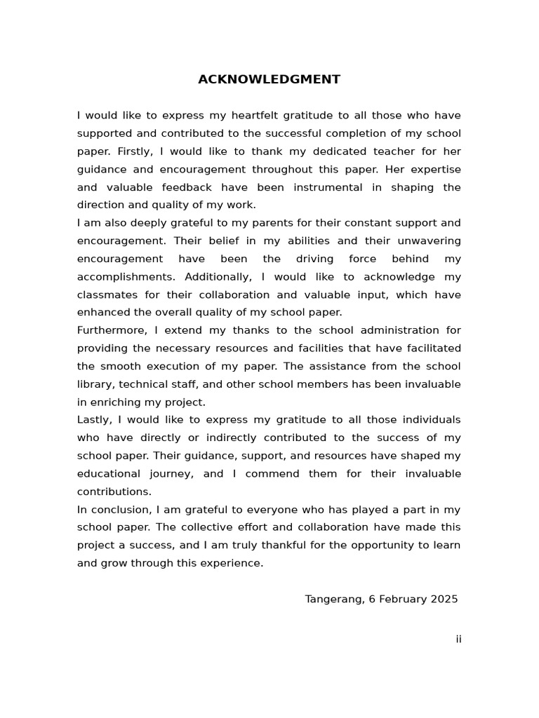 Format Acknowledgment | PDF