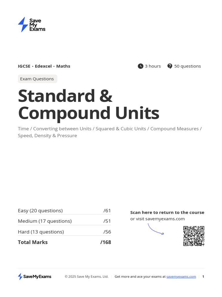 Standard and Compound Units R8RpN87MHC5qV4mt | PDF | Speed | Density