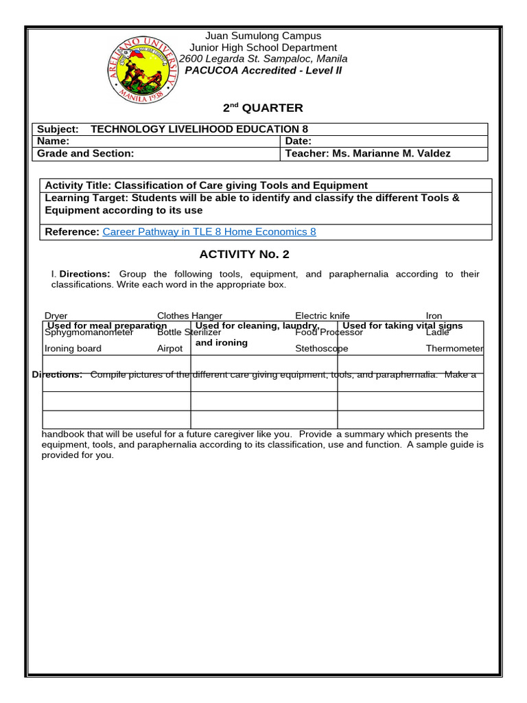 Caregiving Tools & Equipment Guide | PDF