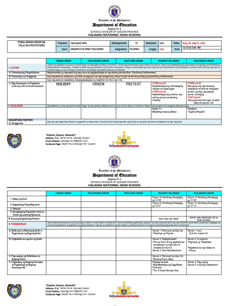 DLL Fil10 Aug.29-Sep.01,2023 | PDF