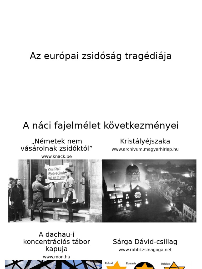 Az Európai Zsidóság Tragédiája | PDF