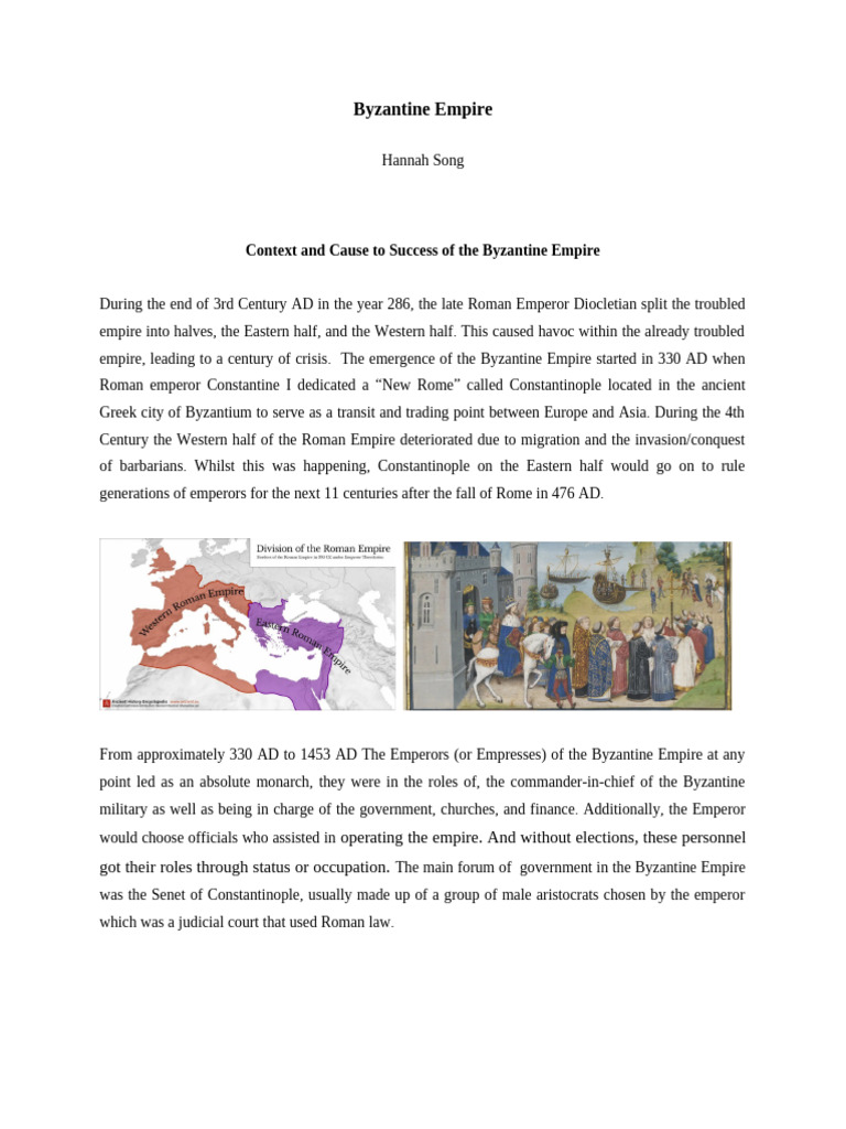 Rise and Fall of the Byzantine Empire | PDF | Byzantine Empire ...
