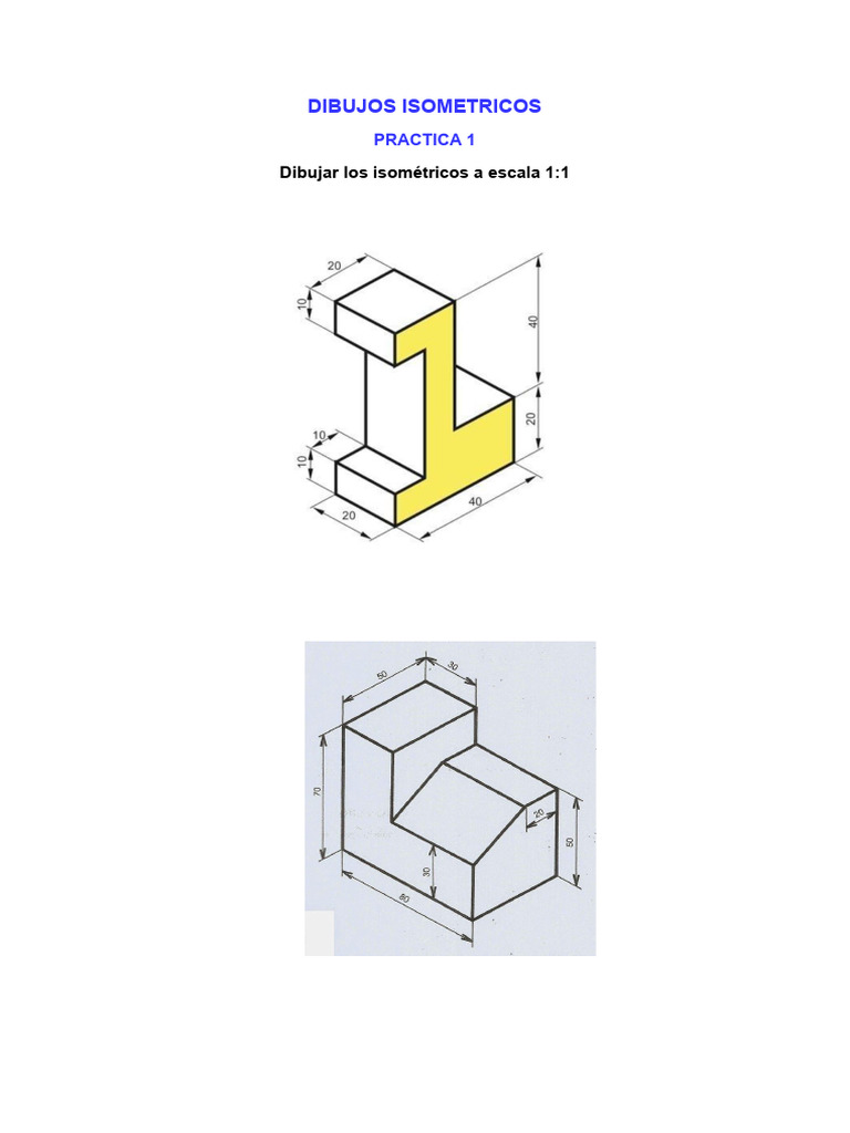 DIBUJOS ISOMETRICOS-P1 | PDF