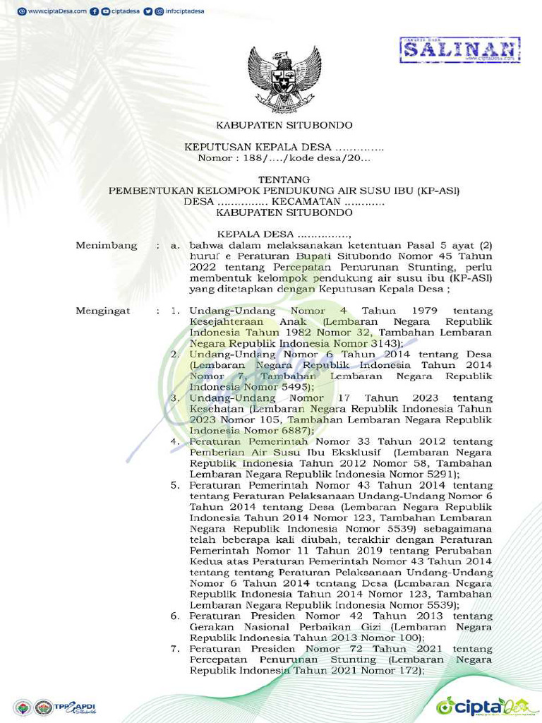 SK KP-ASI [Www.ciptaDesa.com] | PDF