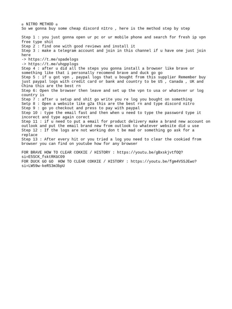 Discord Nitro Purchase Guide | PDF