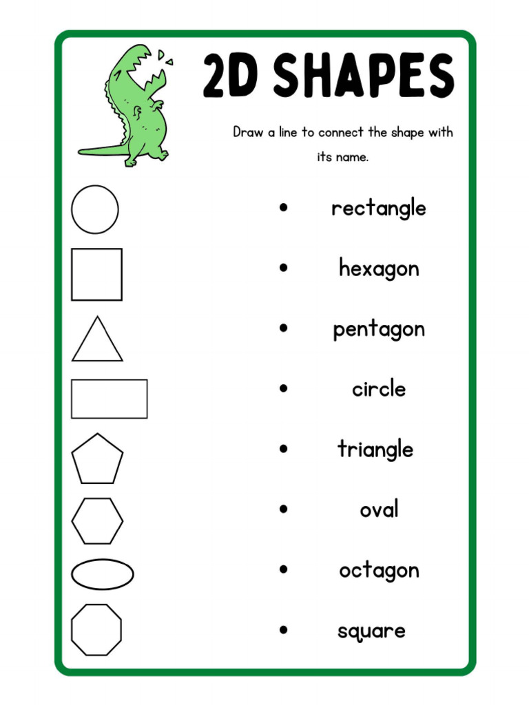 G1-Math-Green Fun 2D Shapes Math Worksheets | PDF