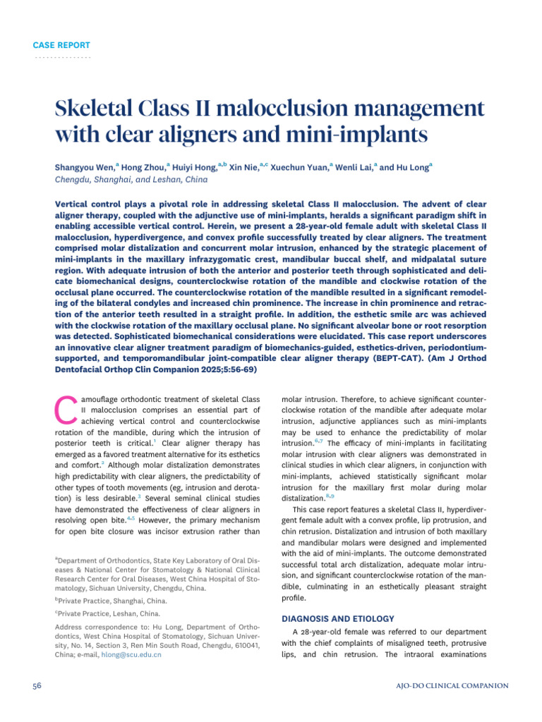 Skeletal-Class-II-malocclusion-management-with-cle | PDF | Orthodontics ...