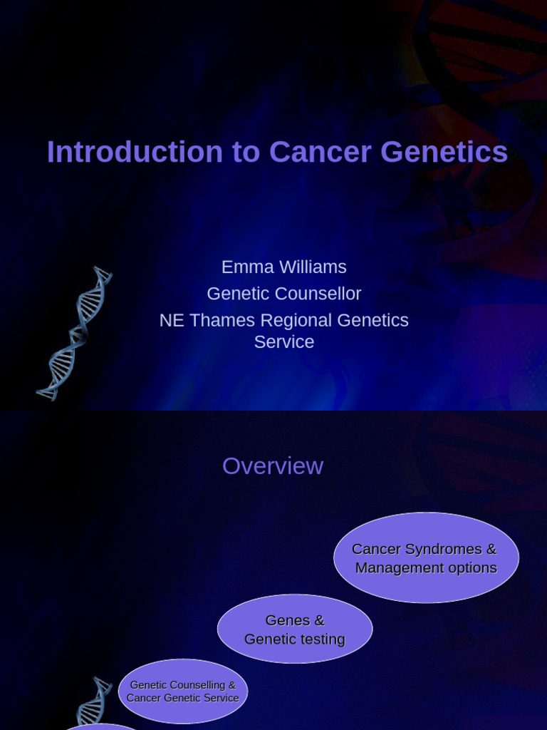 Cancer Genetics For Gps 13 July 2010 | PDF | Cancer | Breast Cancer