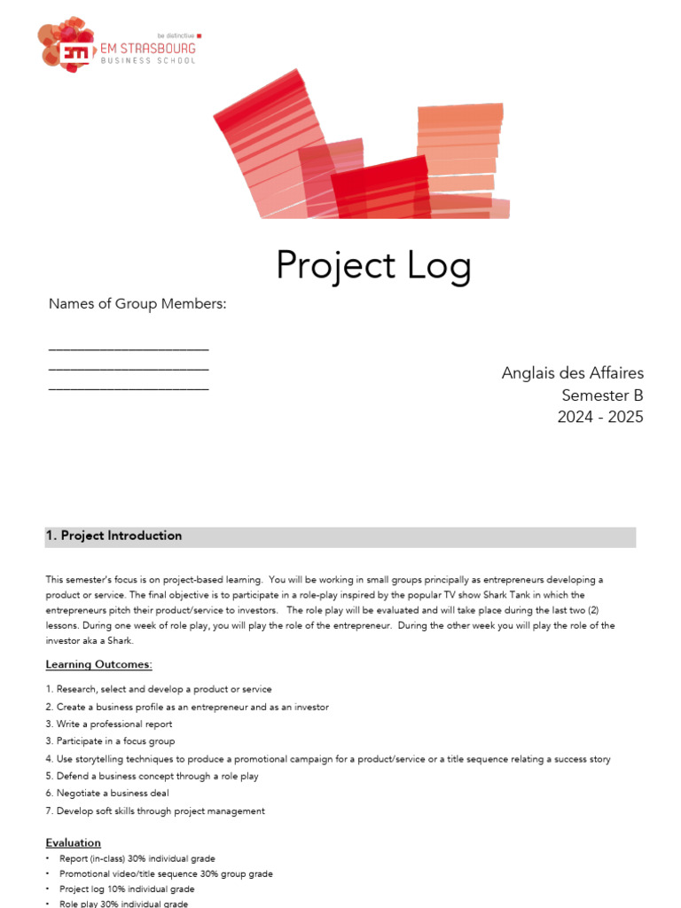 Project Log for Shark Tank Role Play | PDF | Profanity | Copyright