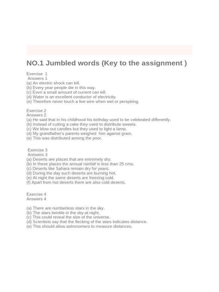 No.1 Jumbled Words - Nokey 2 | PDF