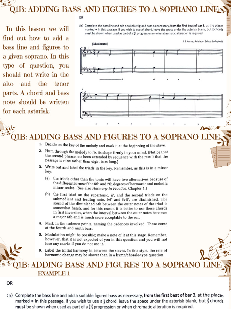Adding Bass to Soprano Lines | PDF