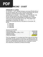 Borrowing Cost Problem Solutions | PDF | Debt | Interest