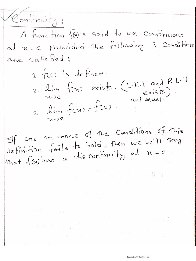 4. Continuity & Differentiablity | PDF