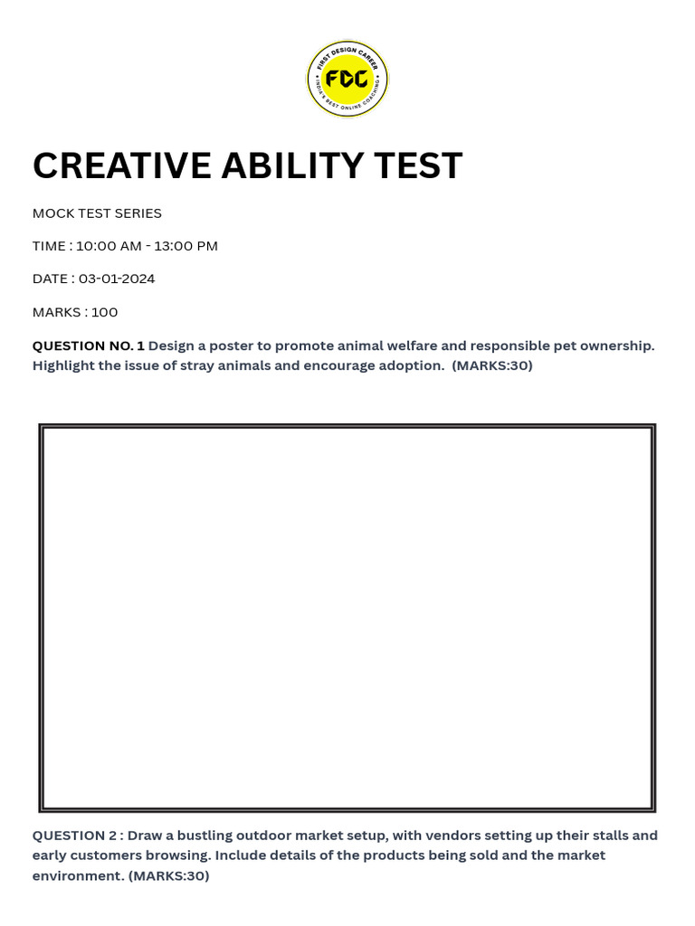 Creative Design Mock Test | PDF