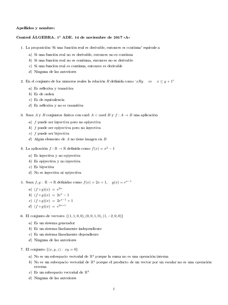 Control1A 17 Sol | PDF | Relaciones matematicas | Análisis matemático