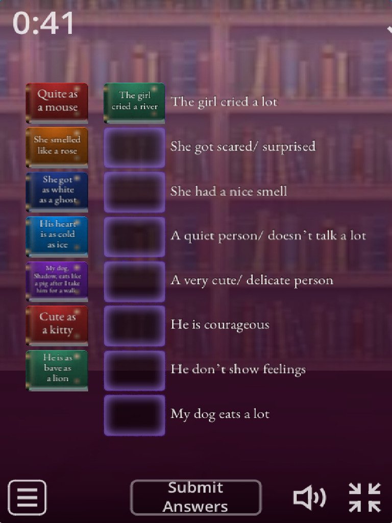 Simile- Game - Match Up | PDF