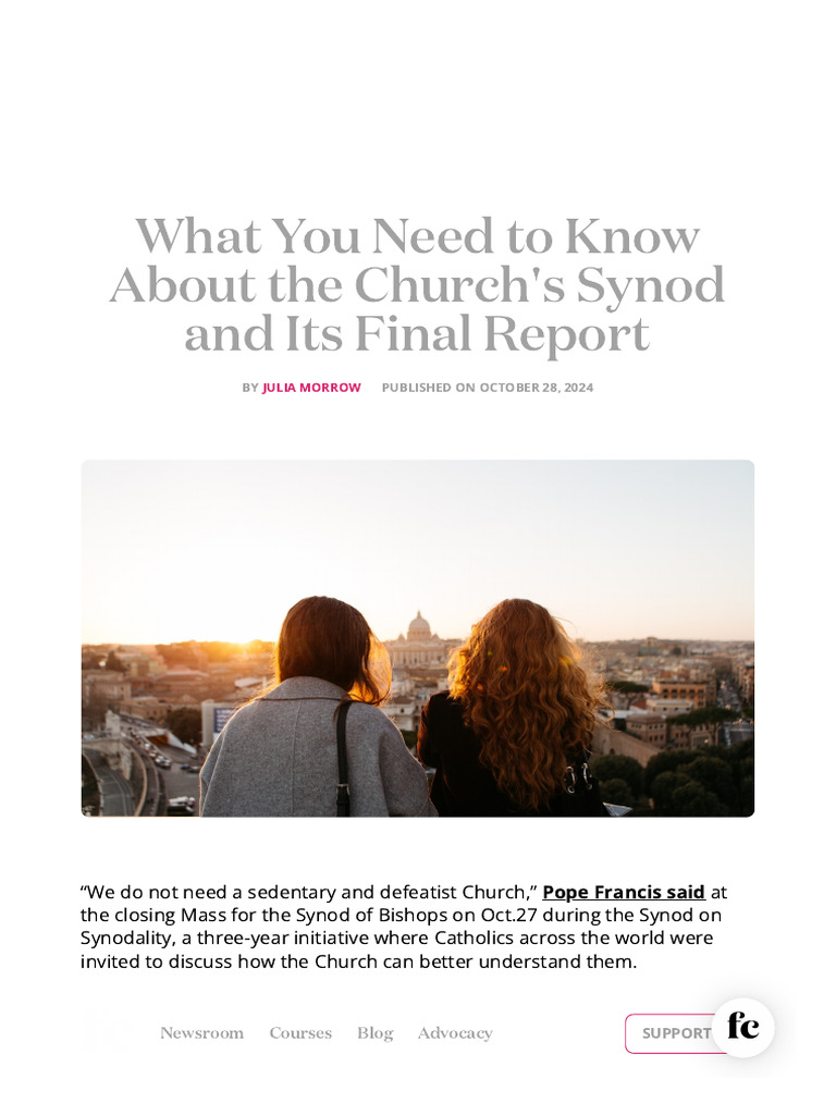 Pope Francis on Synodality's Future | PDF | Catholic Church | Pope Francis