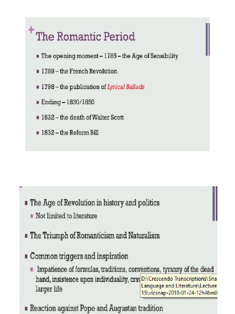 Presentation Romantic Age | PDF