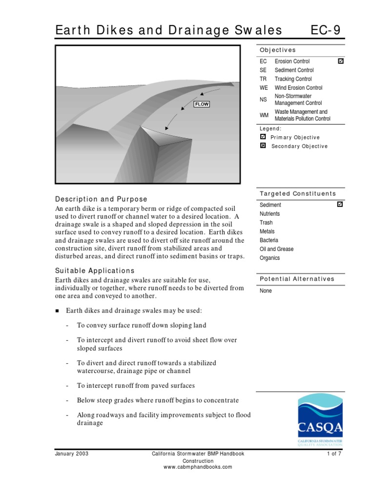 Earth Dike and Drainage | PDF | Surface Runoff | Levee