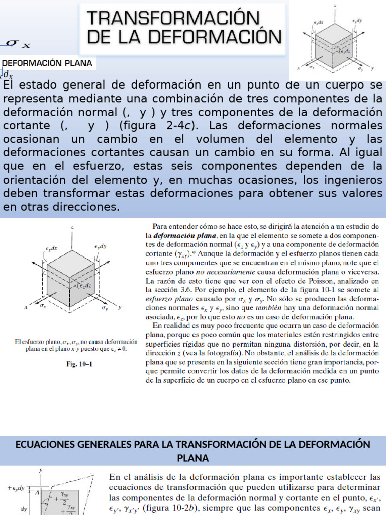 Transformación de Deformaciones Planas | PDF