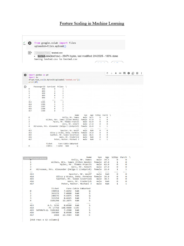 Feature Scaling Techniques in ML | PDF