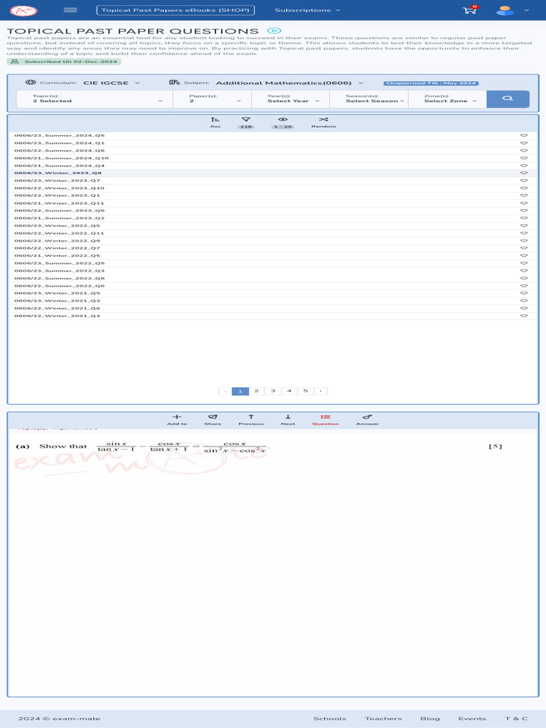Topical Past Paper Questions Exam-mate 12 | PDF | Qualifications