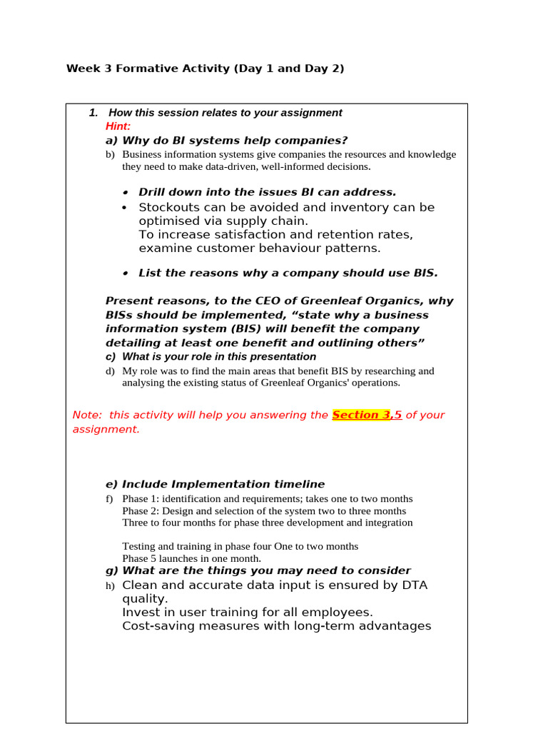 Week 3 Formative Assessments | PDF