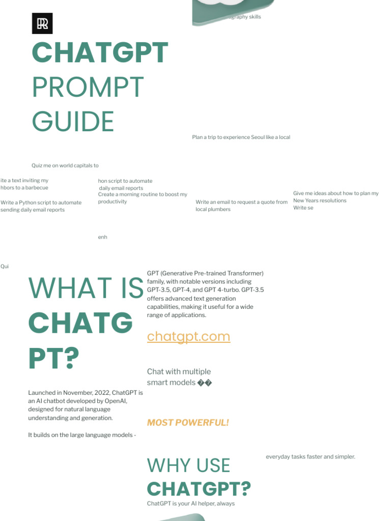 ChatGPT Prompting Guide Essentials | PDF | Artificial Intelligence ...