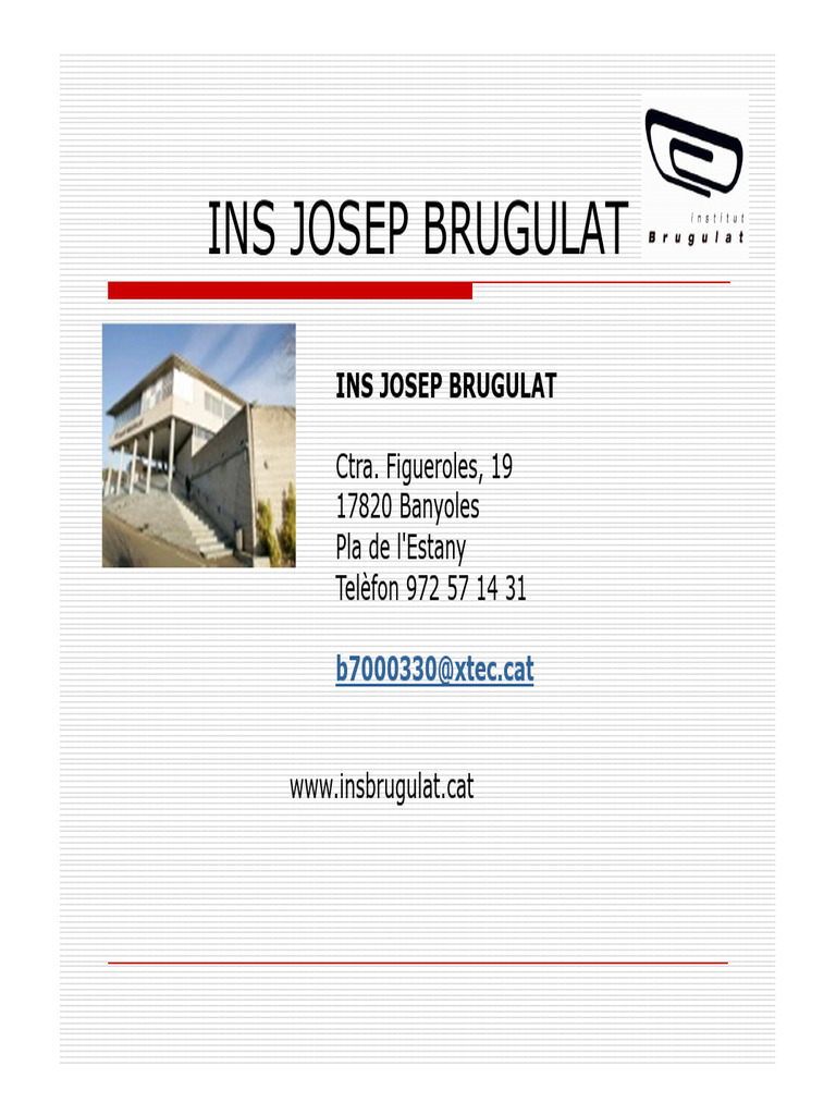 Cicles Formatius INS Josep Brugulat | PDF