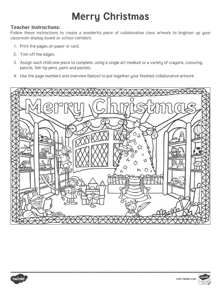 t Tp 7332 Christmas Collaborative Colouring Pages | PDF
