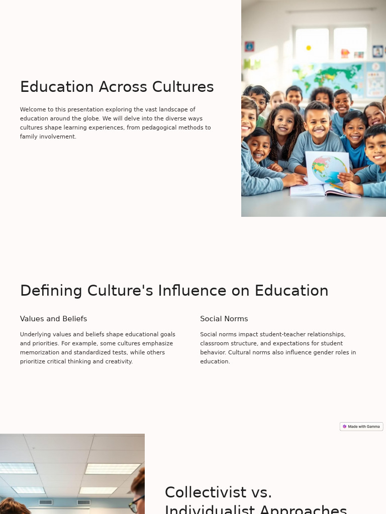 Education Across Cultures | PDF | Gender Role | Psychology
