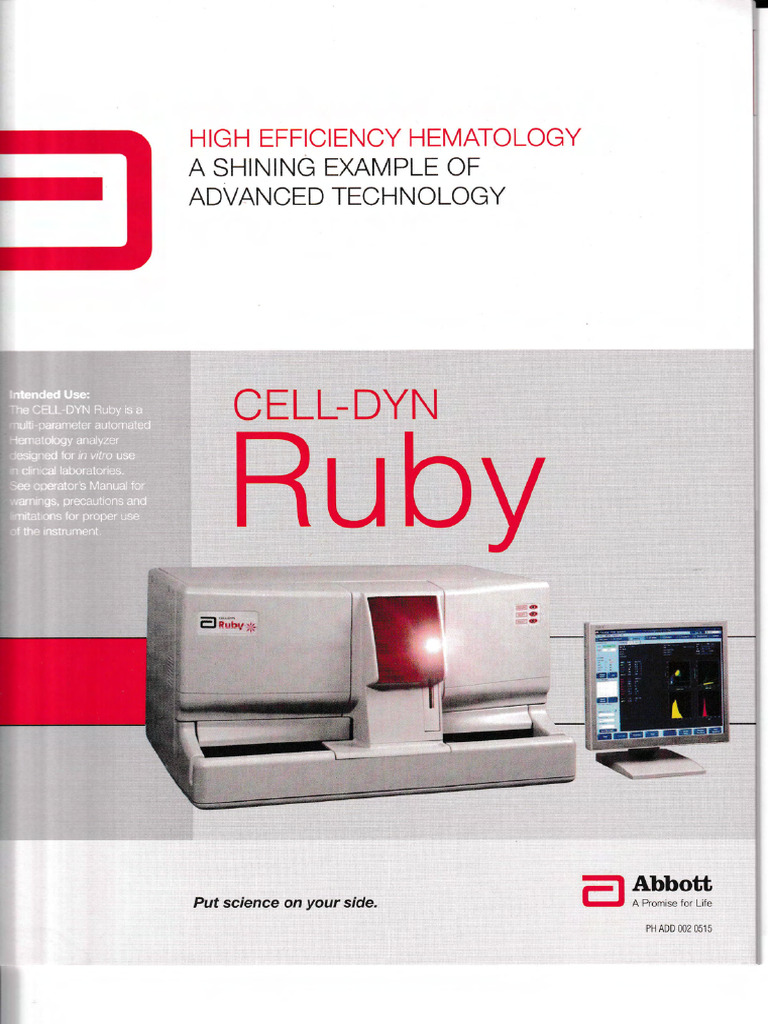 Abbott-Cell-Dyn-Ruby | PDF | White Blood Cell | Histology